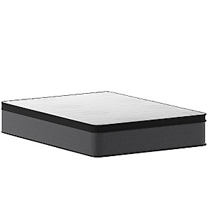 Merrick Lane Lofton 13" Euro Top Hybrid Mattress - Full Size - Individually Wrapped Pocket Springs - Certi-PUR US Certified Foam - Ships Compressed in a Box
