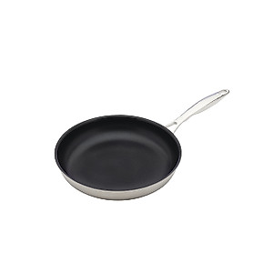 Swiss Diamond 11 Inch Stainless Steel Nonstick Fry Pan, Induction Compatible Skillet, Dishwasher and Oven Safe