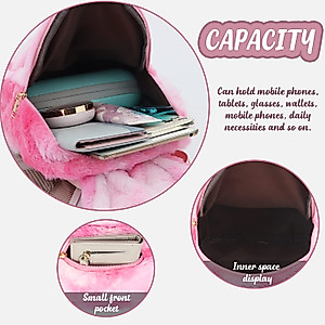 Lanpet Cute Bunny Backpacks for Women Rabbit Ears Backpack Fluffy Shoulder Bag Satchel