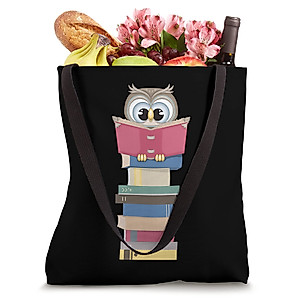 Kawaii Owl Reads Book - Reading Bookworm Library Book Lover Tote Bag