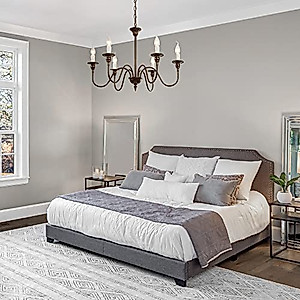 LNC 25.6" Farmhouse Chandelier, 6-Light Fixture for Dining & Living Room, Foyer, Entryway and Bedroom (Oil Rubbed Brown)