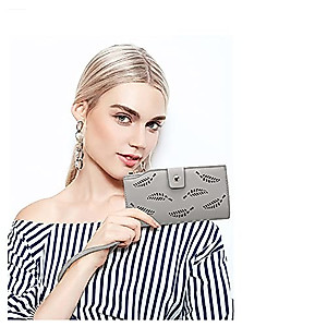 YALUXE Women's Leather Zipper Wallet RFID Blocking Multi Card Holder with Cellphone Pocket Large Capacity