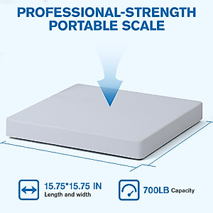 Helsevesen Large Platform Bariatric Scale, 17.75 in/40 cm -700 lb Capacity, Professional Physician Scale W/Remote Display, Wrestling Scale, Fitness & Athletic Scales