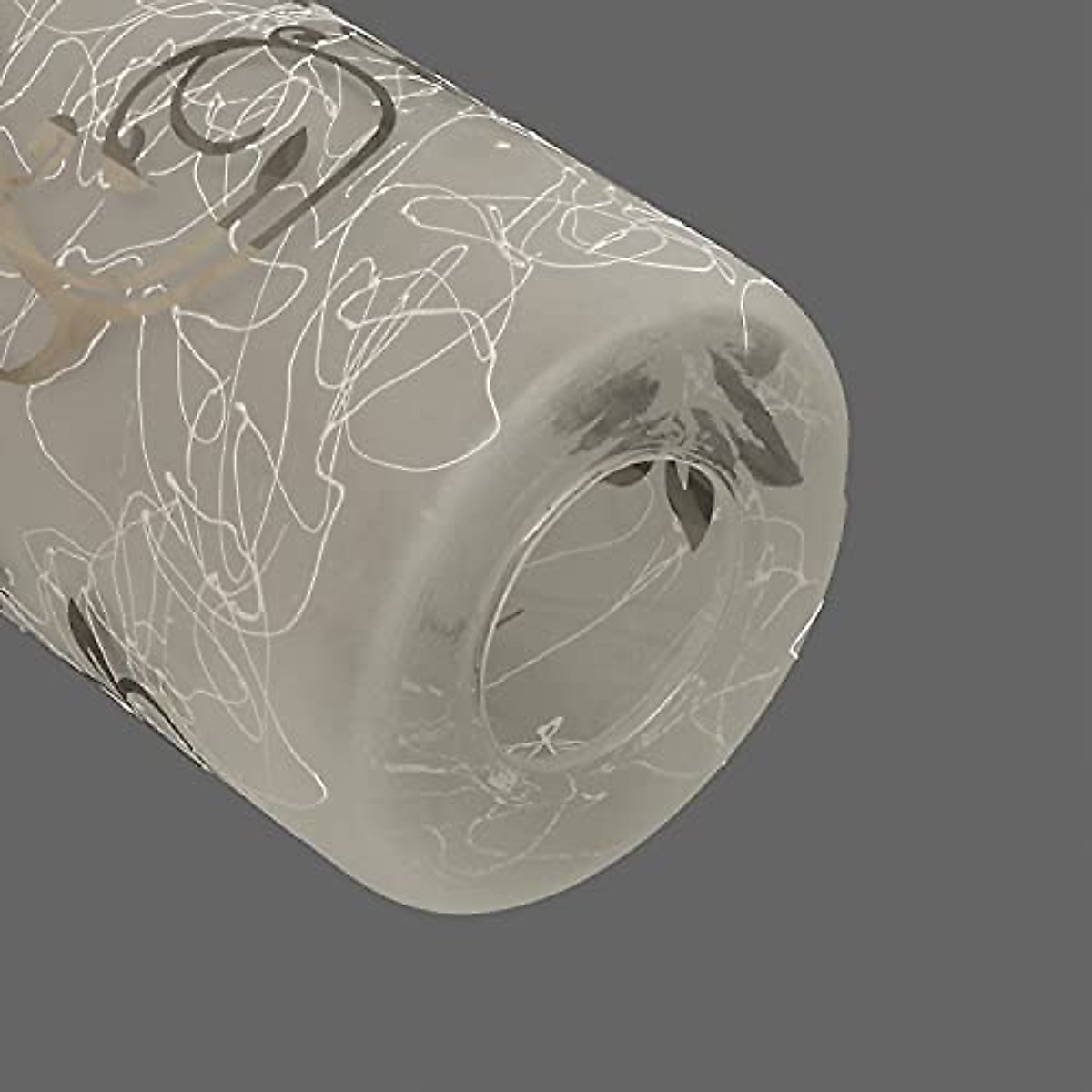 Voguad Electroplated Floral Pattern Replacement Glass Lamp Shade 2 Pack, Frosted Glass Light Cover for Light Fixture,Glass Shade for Wall Sconce,Kitchen Pendant Light,Bedside Lamp,1 5/8 Inch Fitter