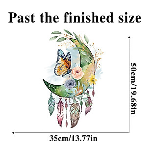 KeLay Fs Dream Catcher Wall Decals Stickers,Dream Catcher Feathers Wall Stickers for Bedroom Kids Girls Room Nursery Living Room Home Decoration (Dream Catcher-2)