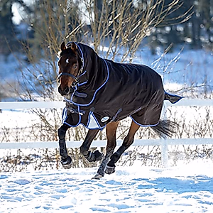 Weatherbeeta ComFiTec Ultra Cozi II Detach-A-Neck Heavy - Charcoal/Blue/White - 81"