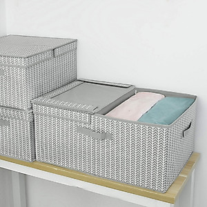 GRANNY SAYS Bundle of 3-Pack Closet Storage Cubes & 1-Pack Extra Large Rectangle Storage Bin