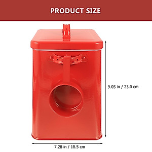 CALLARON Metal Laundry Soap Dispenser Container Holder with Scoop Laundry Powder Box Pet Food Storage Bin Kitchen Food Canister Pantry Organizer Pods Bin Holder Detergent Bin Red