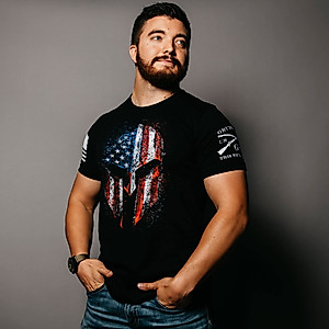Grunt Style American Spartan 2.0 Men's T-Shirt (Black, XXX-Large)