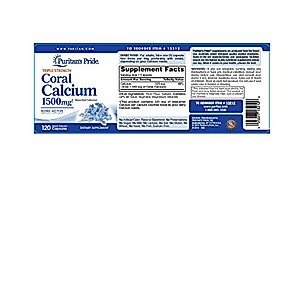 Puritan's Pride Triple Strength Coral Calcium 1500 mg-120 Capsules