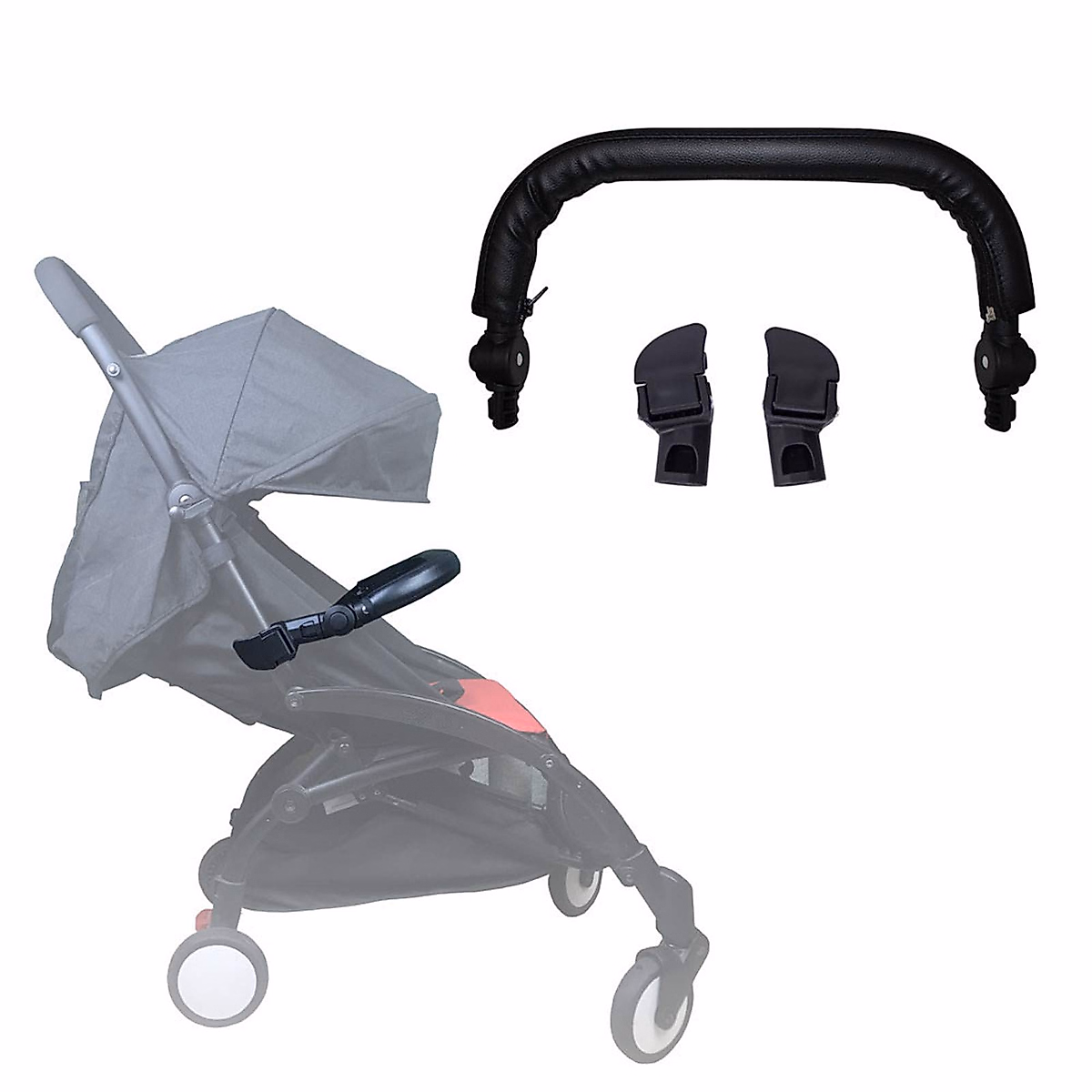 Stroller Handrail Handlebar Compatible with BBZ YOYO Stroller,Baby Yoya Stroller Adjustable Bumper Bar,Armrest,Safety Bar Crossbar Stroller Accessories LLUFO