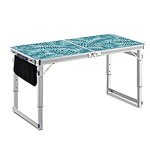SUNESA Portable Picnic Table Outdoor Folding Tables and Chairs Portable Barbecue Camping Self-Driving Tour Field Car Picnic Table Foldable Camping Table