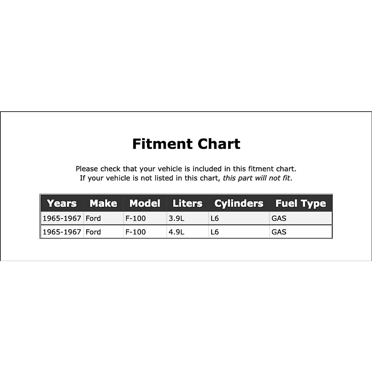 Fan and Air Pump Accessory Drive Belt Compatible With Ford F-100 GAS 1965 1966 1967 PC-327788