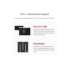 waveshare RP2040-Plus Mini Board High-Performance Pico-Like MCU Board Based on Raspberry Pi RP2040 Chip,Dual-core Arm Cortex M0+ Processor,USB-C Connector,Onboard 4MB Flash,Higher Current DC-DC Chip