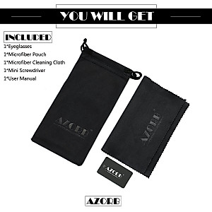 AZorb Round Clear Lens Glasses Classic Metal Frame Non-Prescription Eyeglasses for Women Men(gold)