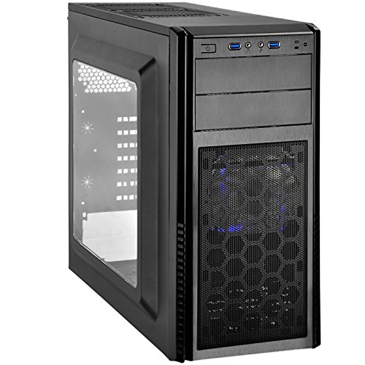 SilverStone Technology PS11 ATX, Micro-ATX Mid Tower Computer Case with Side Window Panel, SST-PS11B-W