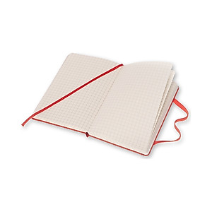 Moleskine Classic Notebook, Pocket, Squared, Coral Orange, Hard Cover (8051272893731)