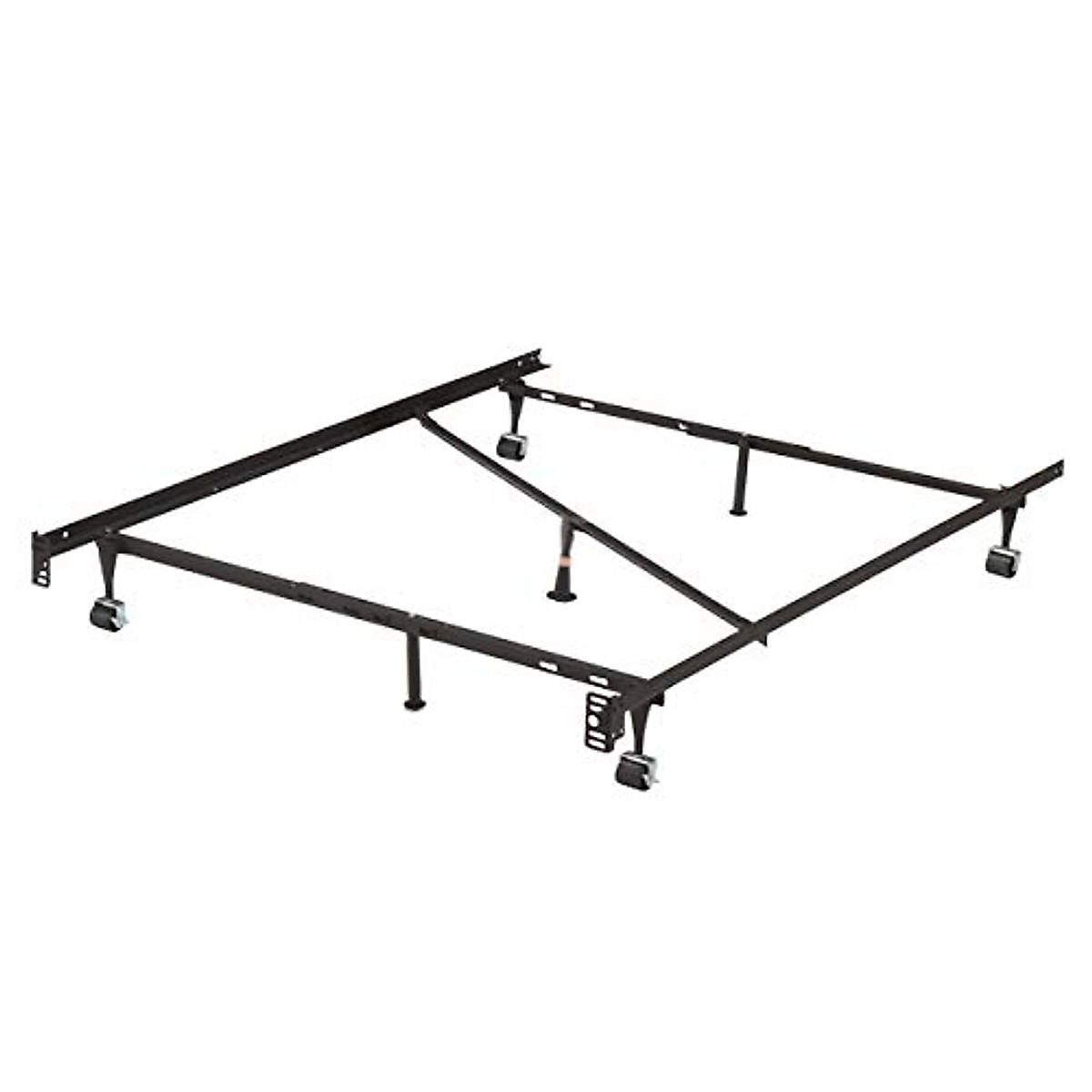 Kings Brand Furniture Heavy Duty Commercial Metal Adjustable Bed Frame, Queen, Full, Full XL, Twin