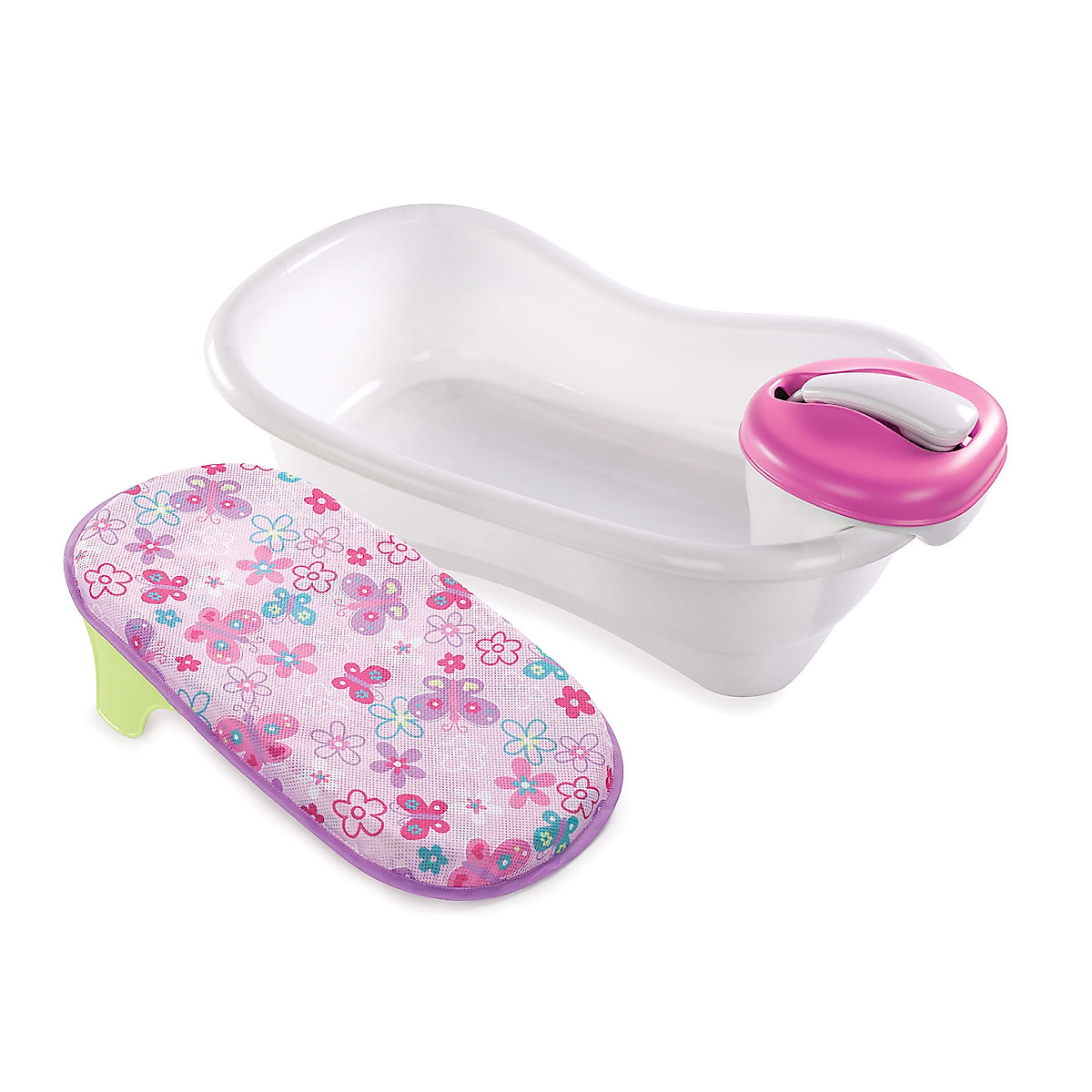 Summer Newborn to Toddler Bath Center and Shower (Pink) – Bathtub Includes Four Stages that Grow with Your Child