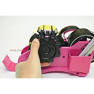 Pink Heat Tape Dispenser Sublimation - Multiple Roll Cut Heat Tape Dispenser 1" & 3"Core Double Reel Cores Sublimation for Heat Transfer Tape, Semi-Automatic Tape Dispenser with Compartment Slots