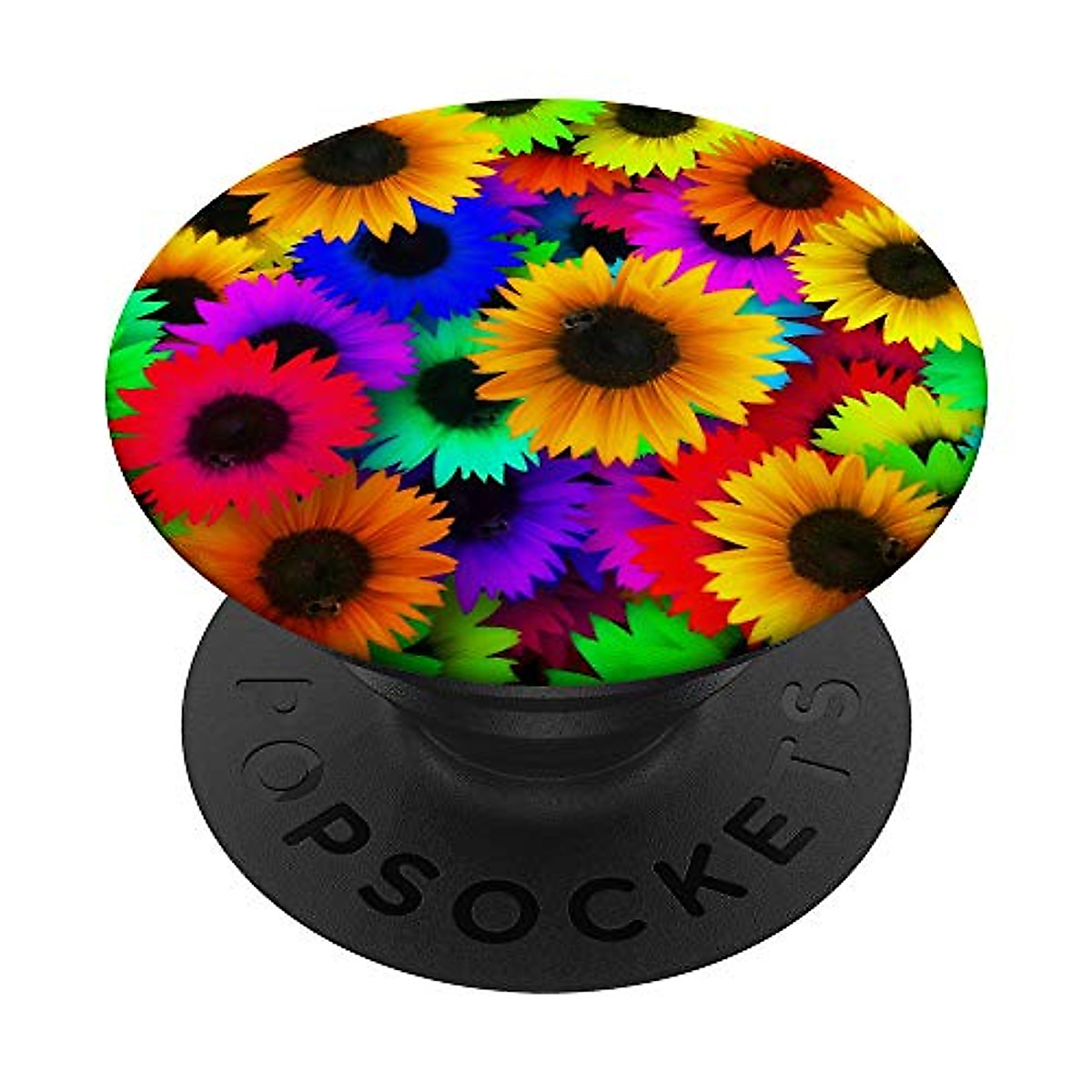 Sunflower Pop socket Colorful Flowers Floral Yellow Blue Red