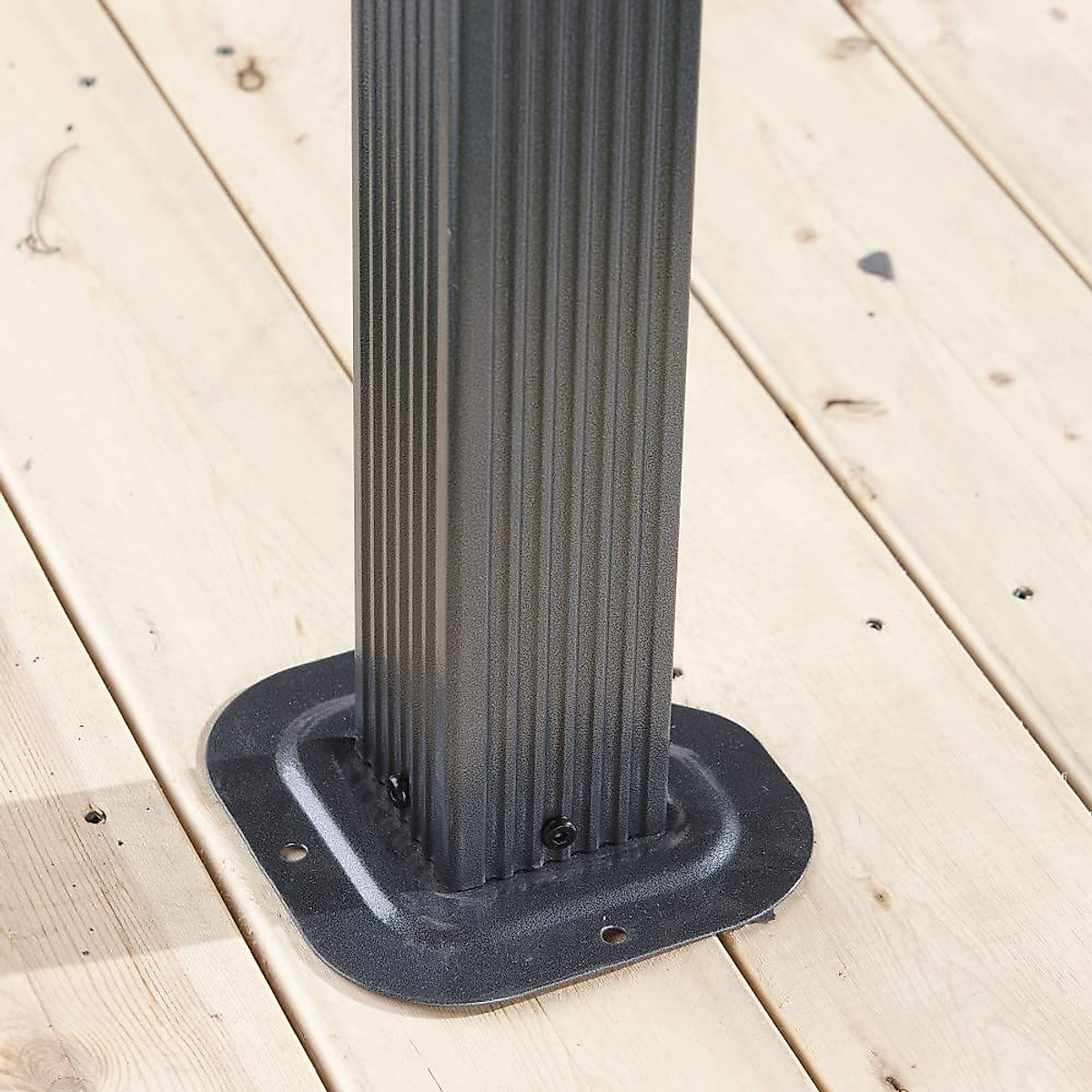 Sojag 10' x 12' Ventura Hardtop Gazebo Outdoor Weather-Resistant Aluminum Frame Sun Shelter Dark Grey