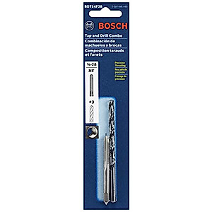 BOSCH BDT14F28 1/4-28 Plug Tap and No. 3 Drill Bit Combo Set