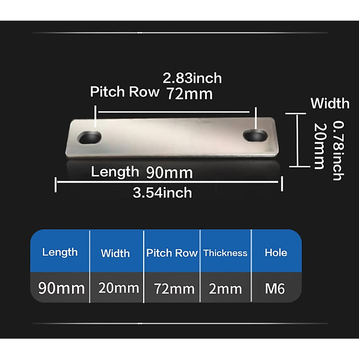 VNSZNR Bus Bars Connector Red Copper Nickel Plate Pitch Row 72mm Lifepo4 Cell Lithium Battery Busbar