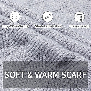 REACH STAR Womens Winter Warm Knit Beanie Hat Touchscreen Gloves Long Scarf Set with Soft Fleece Lined Skull Caps Neck Scarves Mitten 3 in 1 Set Gift for Women