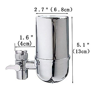 Kabter Faucet Mount Water Filter System Tap Water Filtration Purifier,Chrome