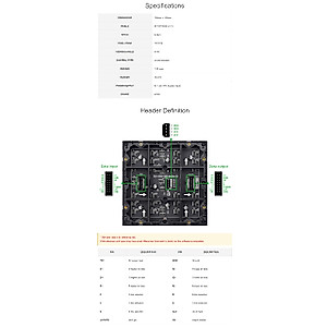 Full-Color RGB LED Matrix Panel for Raspberry Pi 4B+ 4B 3B+ 3B 2B+ Zero W WH Pico ESP32 Ardui 2.5mm Pitch 64×64 Pixels Adjustable Brightness