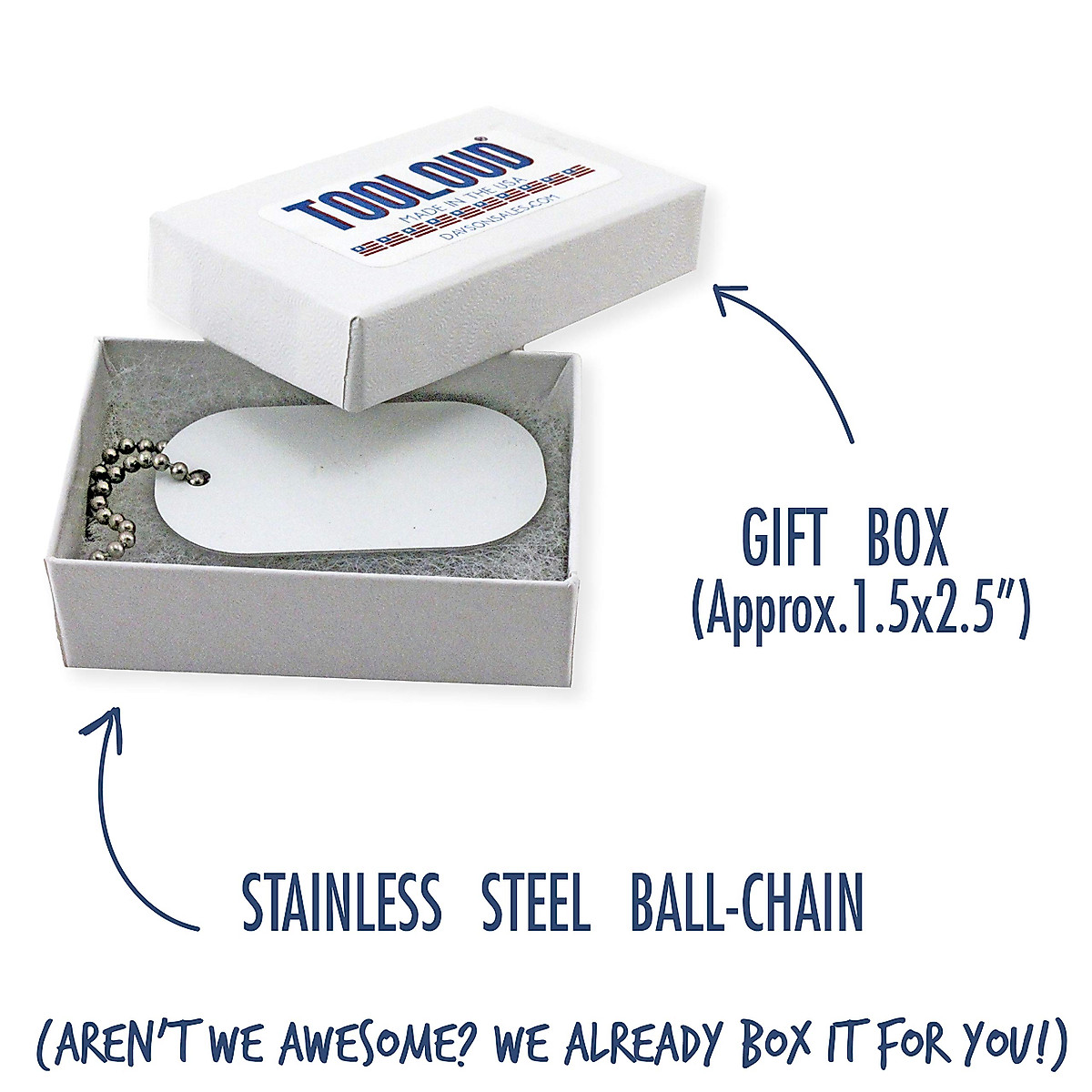 TOOLOUD Cute Panda With Ear Buds Adult Dog Tag Chain Necklace - 1 Piece