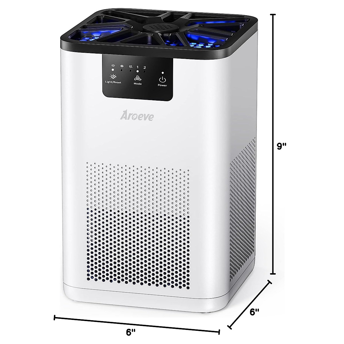 AROEVE Air Purifiers for Bedroom H13 True HEPA Air Purifier With Aromatherapy Function For Pet Smoke Pollen Dander Hair Smell 20dB Air Cleaner For Bedroom Office Living Room Kitchen, MK06- White