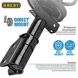 OREDY 2PCS Front Shocks Struts 172518 11680 Complete Struts Assembly Shocks Coil Spring Suspension Struts Kit Compatible with Enclave 08-12 Traverse 09-12 Acadia 07-12 Outlook 07-10 Struts