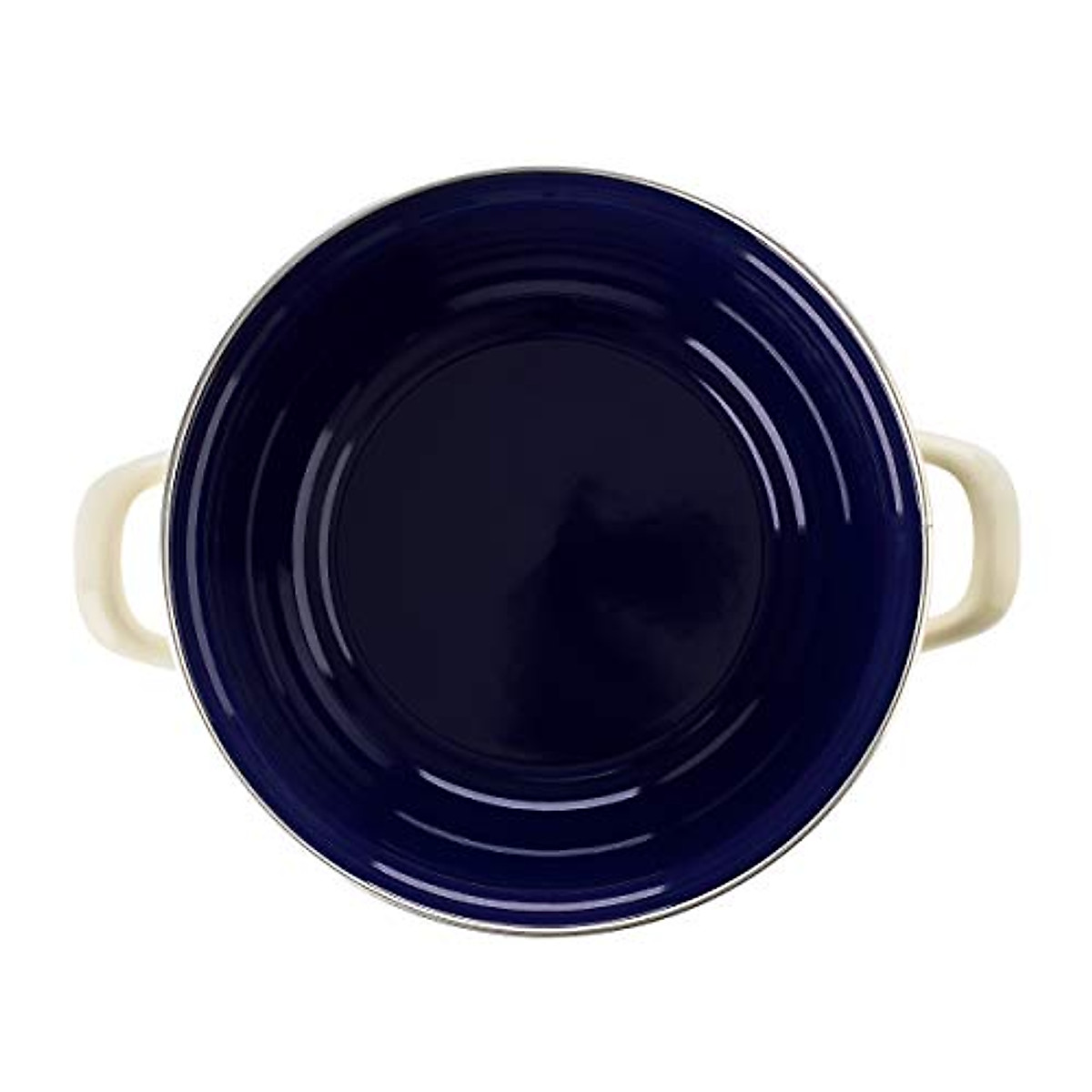 BK Indigo Dutch Heritage Round German Enamelled Casserole with Lid with PFAS-Free Ceramic Non-Stick Coating, 26 cm/5.2 Litre, Induction, Dishwasher Safe, Oven Safe, Cream