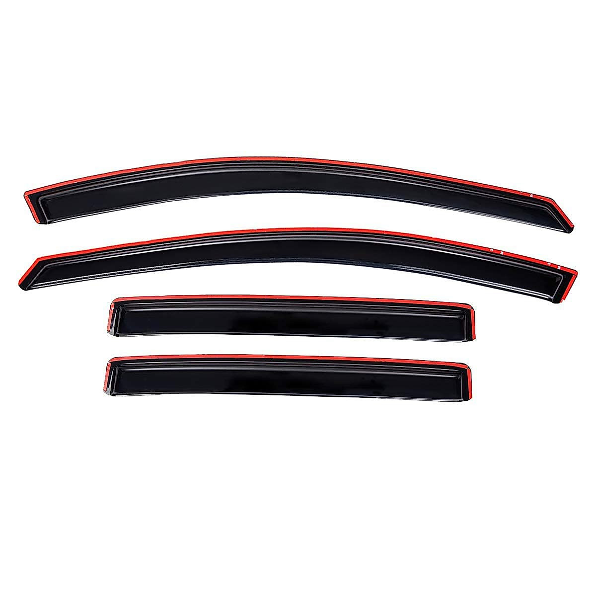 Lightronic WV194383 in-Channel Side Window Visor Deflector Rain Guard, Dark Smoke, 4-Pieces Set, Fits 2013-2019 Ford Escape