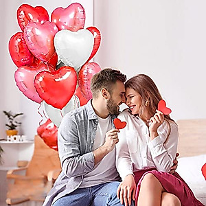 Heart Foil Balloons for Valentines Day Decorations, I Love You Balloons,Valentines Day Balloons,Romantic Decorations Special Night (18inch)