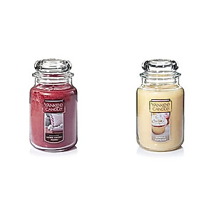 Yankee Candle Home Sweet Home and Vanilla Cupcake Scented 22oz Large Jar Candles