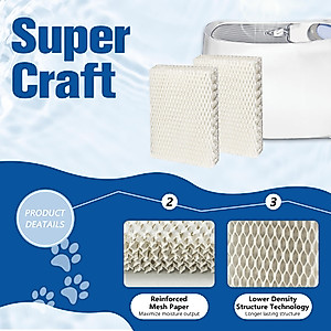 Funmit WF813 Humidifier Filter Replacement for Equate EQWF813 PCWF813 RCM832 RWF813 EQ-2119-UL Cool Mist Humidifiers Wick Filters 4 Pack