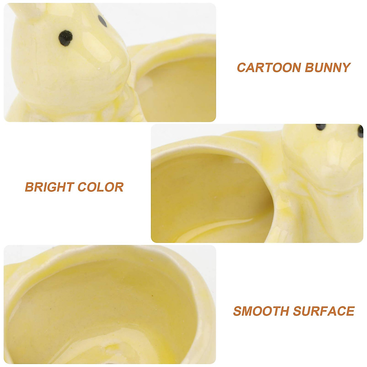 PRETYZOOM 2PCS Flowerpot Easter Planter pots Decorative Pot Ceramic Pot Ceramic Succulent Pot Easter Plant Pot Mini Planter Easter Bunny Figure Succulent Flower Pot Animal Ceramics Bracket