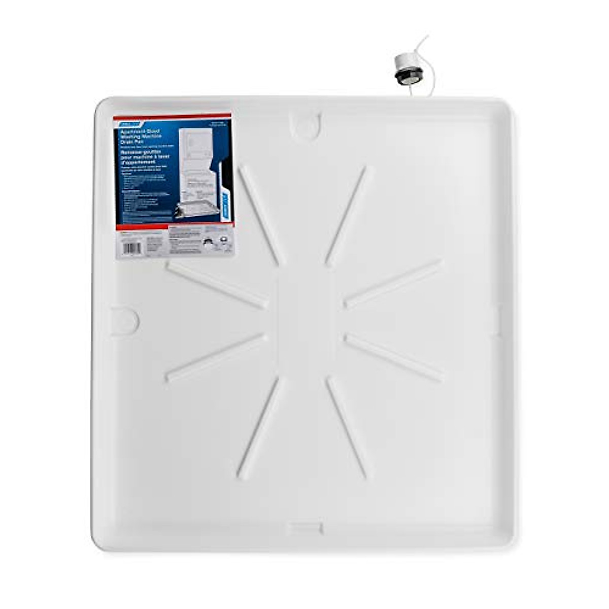 Camco Stackable Washing Machine Drain Pan | Great for Apartment-Sized Washers or Stackable Units | Protects Floors from Leaks & Measures 28-Inches x 30-Inches | Crafted of Heavy-Duty Plastic (21006)