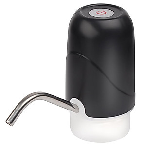 Rechargeable Water Bottle Pump, 5 Gallon Water Jug Dispenser Pump with USB Charging, Portable Automatic Water Dispenser for 5 Gallon Bottle, Ideal for Home,Office, Camping(Black)