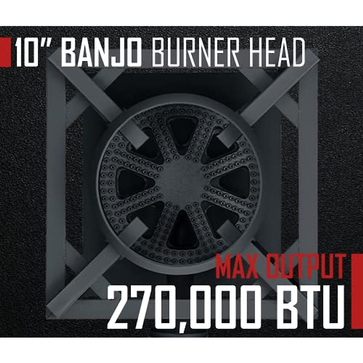 Concord Professional Single Banjo Wok Burner with Stand. Up to 270,000 BTU. Great for Home Brewing, Wok Stir Fry, Turkey, Etc. (16")