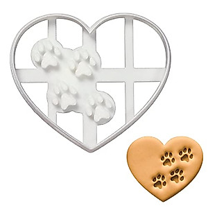 Heart Paw Prints cookie cutter, 1 piece - Bakerlogy