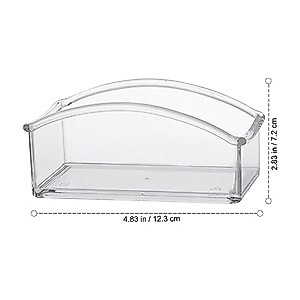 BESTonZON Tea Bag Organizer Acrylic Tea Bag Holder Clear Plastic Tea Box for Tea Bags Dispenser Office Supplies Crafts and Small Items