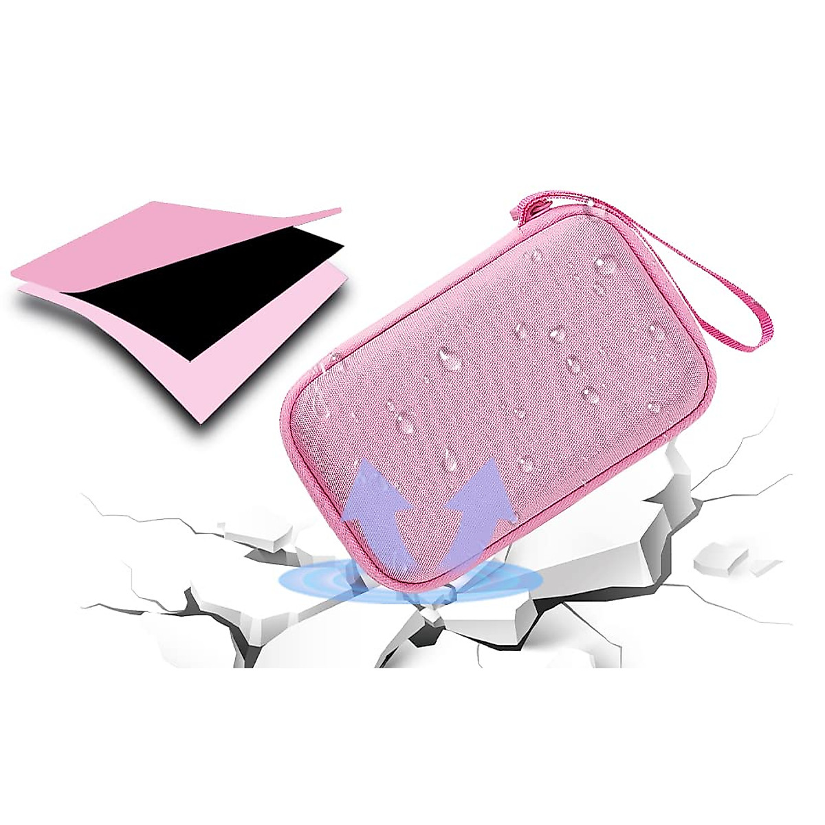 co2CREA Hard Case Replacement for VTech Kidizoom Duo / Duo DX / Duo Deluxe / Twist / Pix / Pix Plus Selfie Camera (Pink Case)