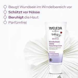 Weleda Baby White Mallow Diaper Care Cream, 1.7 Fluid Ounce, Fragrance Free Plant Rich Protection with White Mallow, Pansy, Sesame and Coconut Oils