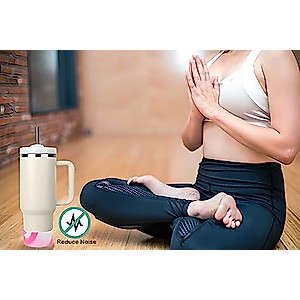 Sekirou 2Pcs Silicone Boot Cover for Stanley H2.0 40/30 oz Tumbler with Handle, Protective Water Bottle Bottom Bumper Cover for Cup Boot Accessories (Halloween Glow)