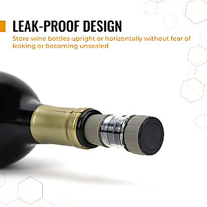 Cork Genius Wine-Saving Vacuum Sealers - Pocket-Sized, Vacuum Sealers for Wine Bottles - Airtight Wine Sealers for Saving Wine - Leak and Spill Resistant Wine Savers - Quick and Easy-to-Use (3 Pack)