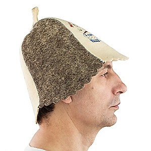 Eden Ukraine Wool Sauna Hat Embroidered in Russian JIT Horosho